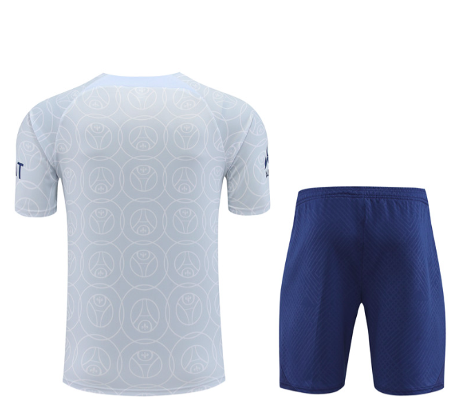 PSG Training Outfit Summer Grey White - The Football Kit Gods