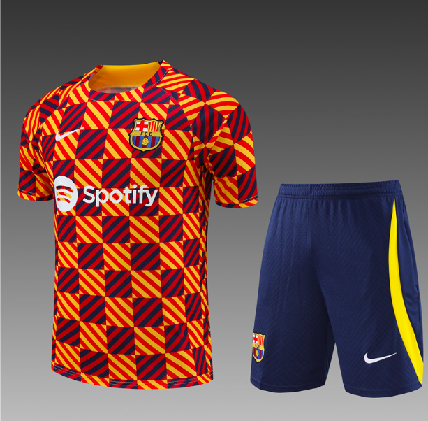 Barcelona Training Outfit Yellow Red - The Football Kit Gods
